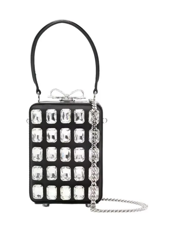 SELF-PORTRAIT Micro Crystal-embellished Tote Bag - Black