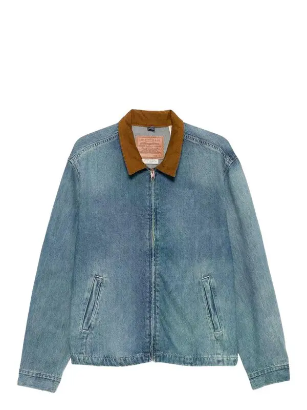 LEVI'S Textured-collar Zip-up Jacket - Blue