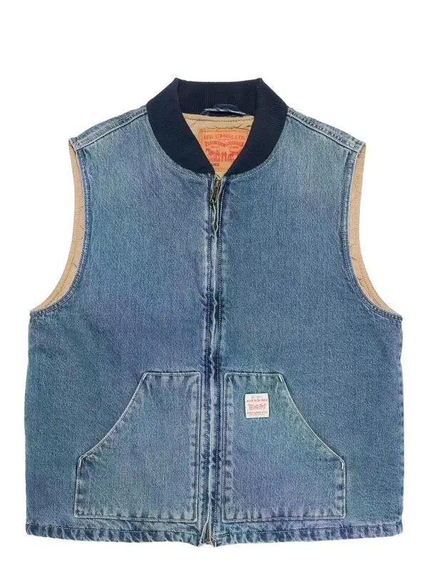 LEVI'S Zip-up Sleeveless Gilet - Blue