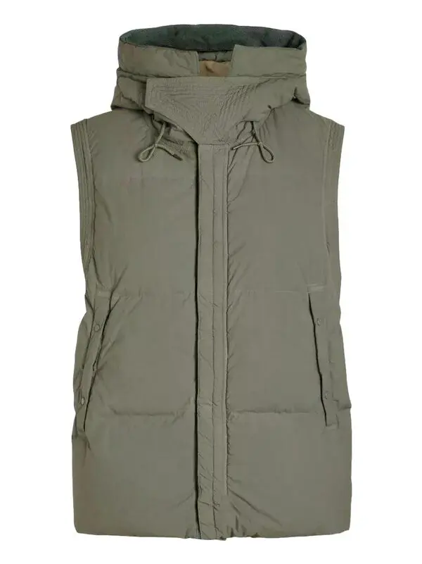 TEN C Boreal Hooded Gilet - Green