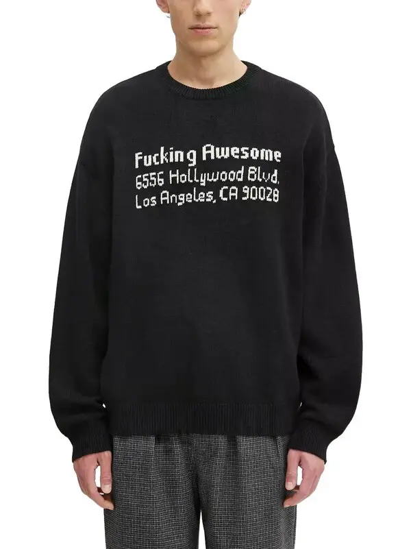 FUCKING AWESOME Graphic Crew-neck Sweater - Black