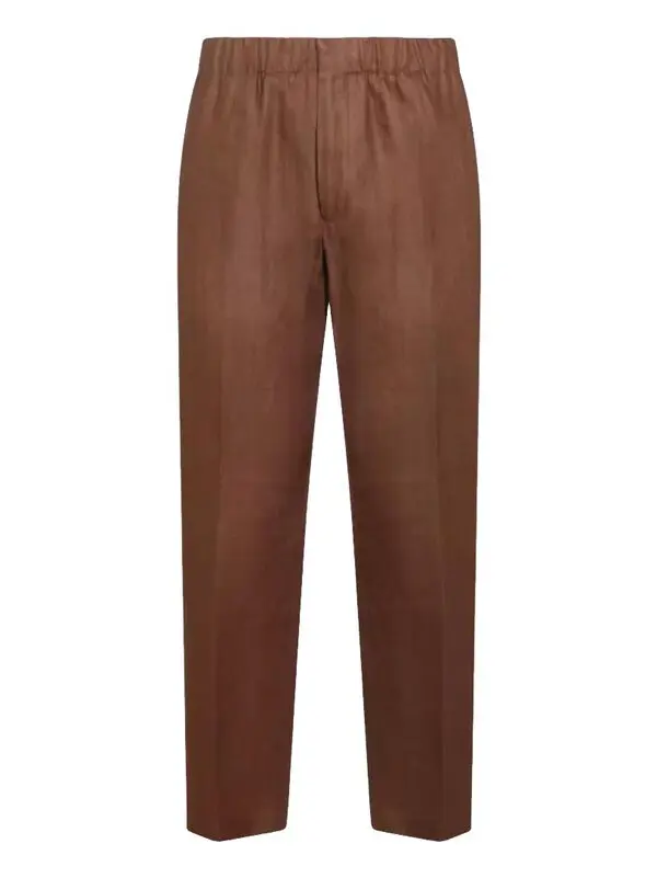 LARDINI Elasticated Trousers - Brown