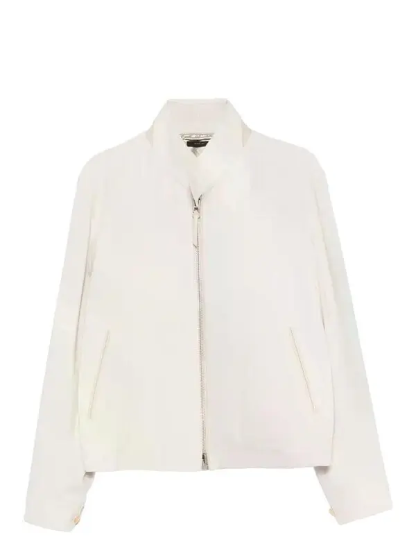 TOM FORD Zip Collar Jacket - Neutrals