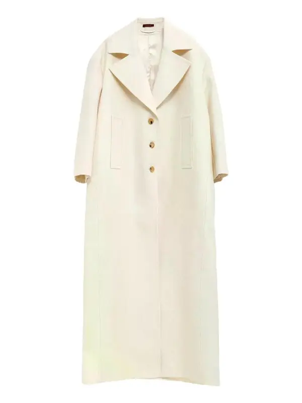 Gucci Gg Silk-blend Coat - White