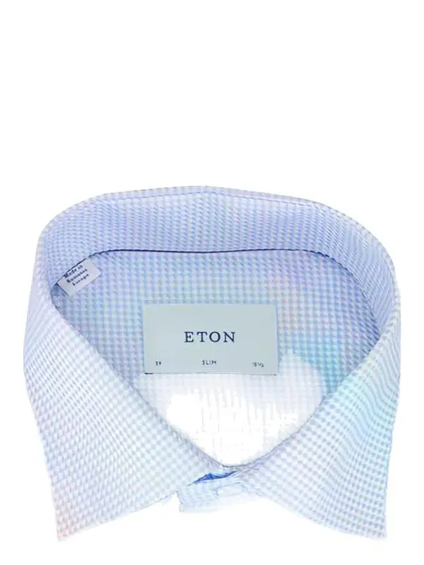 Eton Patterned Shirt - Blue