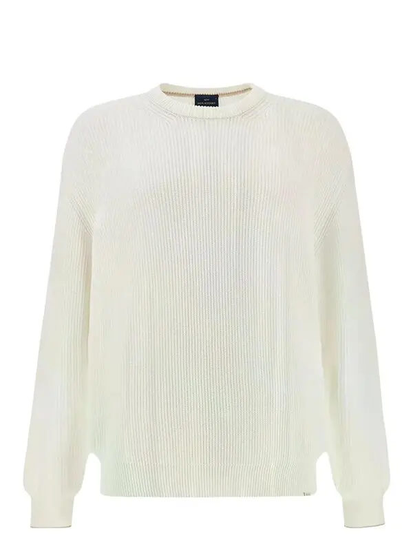 Paul & Shark Crew-neck Cotton Sweater - White