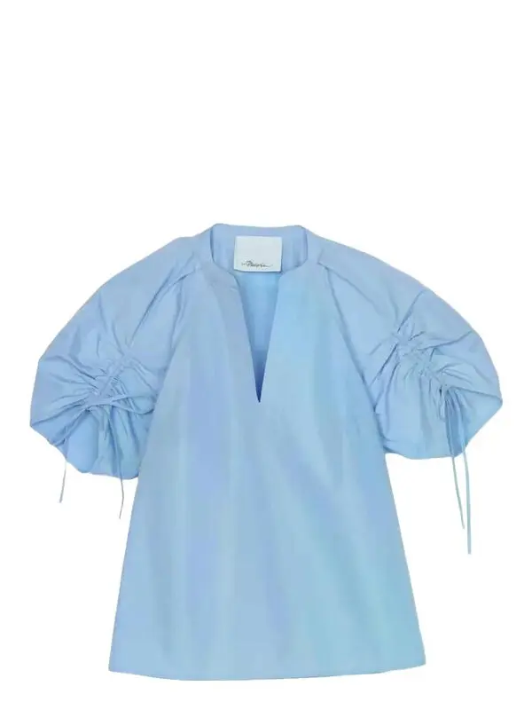 3.1 Phillip Lim Drawstring V-neck Top - Blue
