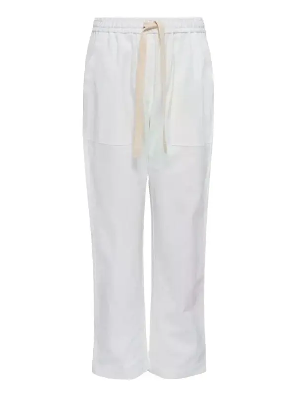 LEE MATHEWS Cotton Drawstring Trousers - White