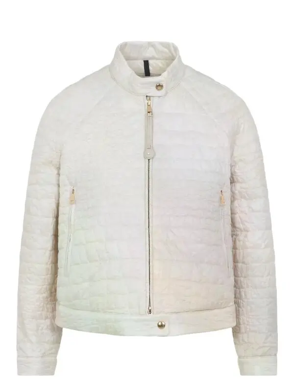 Moncler Quilted Zip Jacket - Neutrals