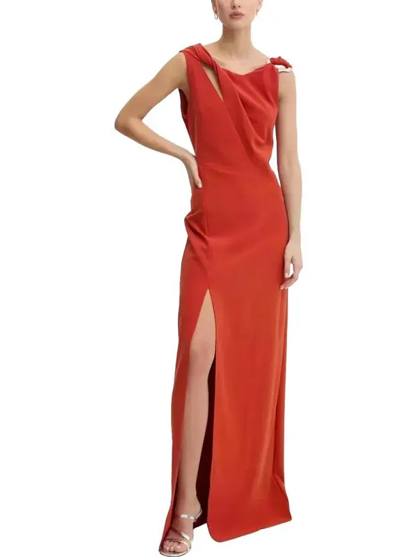 Stine Goya Maxi Dress With Cut-out And Ring Detail - Red