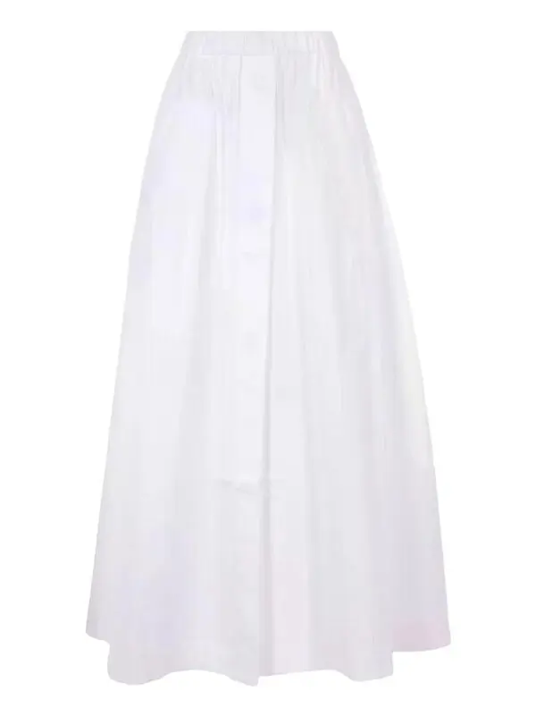 Co Button-detailed Midi Skirt - White