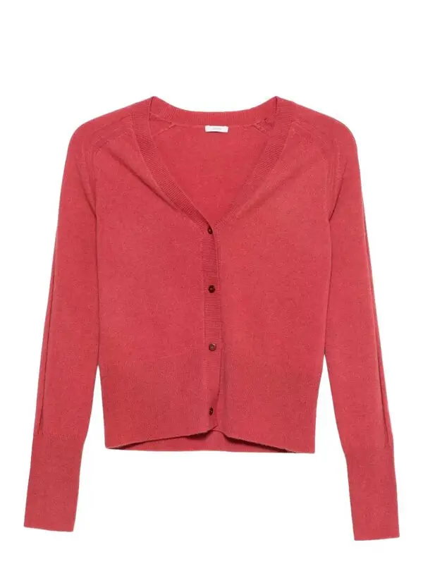 JOSEPH Keane Cashmere Button-up Cardigan - Red