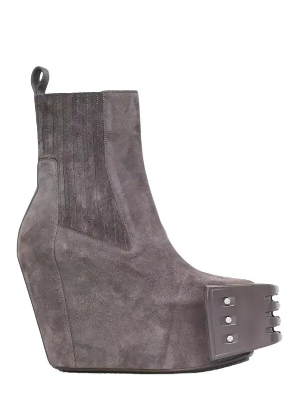 Rick Owens Beatle Grilled Wedged Boots - Grey