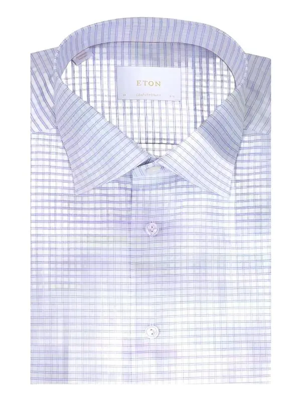 Eton Checked-pattern Button-down Shirt - White
