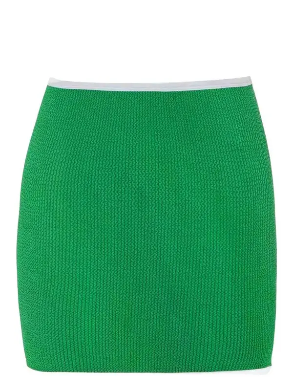 Hunza G Devyn Crinkle Skirt - Green