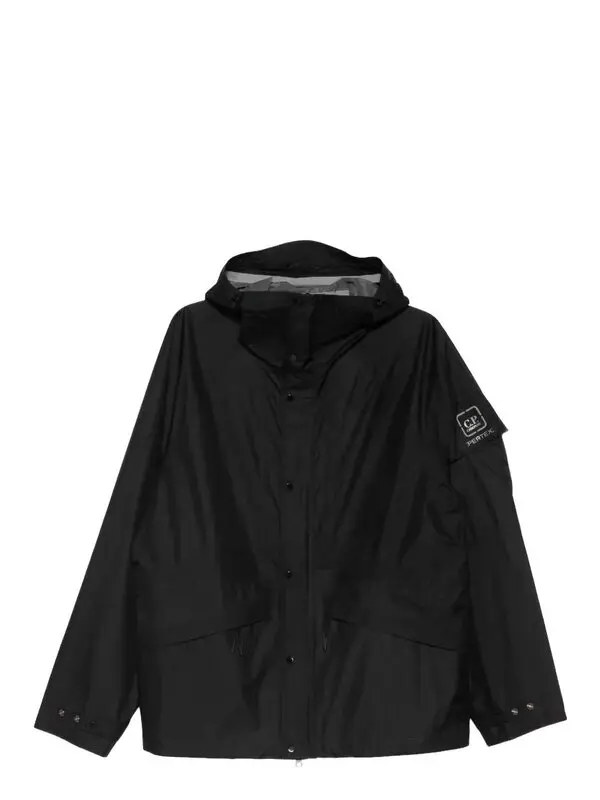 C.P. COMPANY Pertex Hooded Jacket - Black