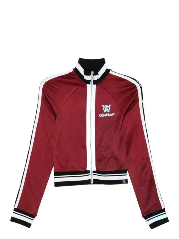 Off-White Stripe Trim Track Jacket - Red