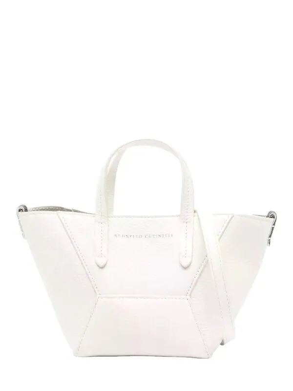 Brunello Cucinelli Logo-print Tote Bag - White