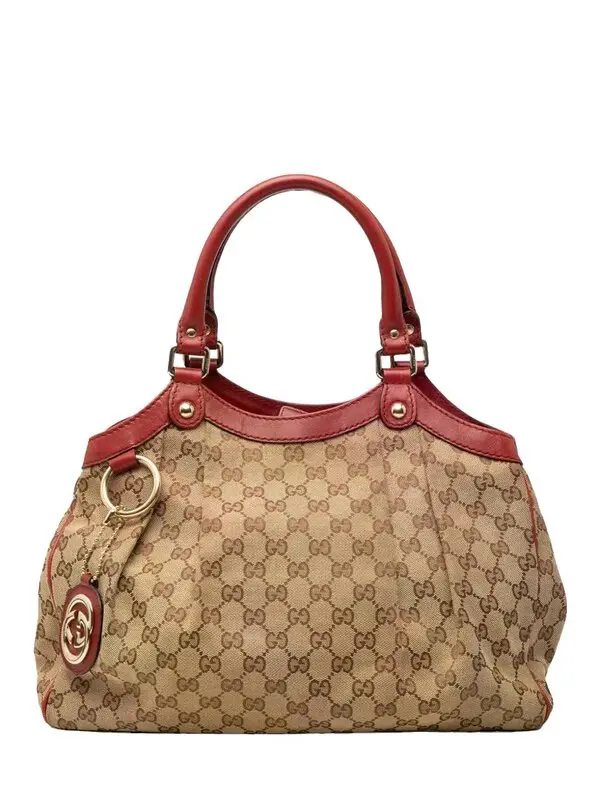 Gucci Gg Canvas Sukey Tote Bag - Brown