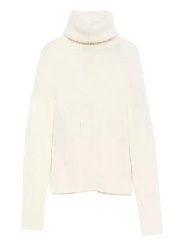 Moncler Roll-neck Ribbed Jumper - White