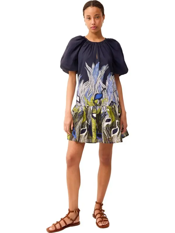 MARIE OLIVER Greta Cotton Dress - Heron