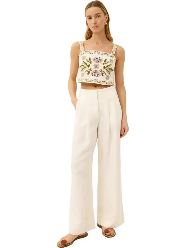 MARIE OLIVER Macbee Wide-leg Trousers - Sugar