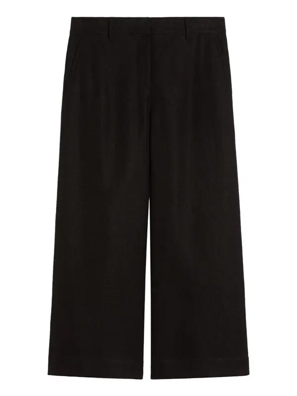 Max Mara Linen Blend Abissi Culottes - Black