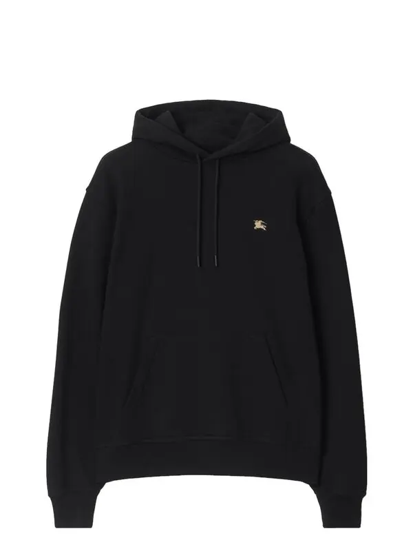 Burberry Cross-stitch Cotton Hoodie - Black