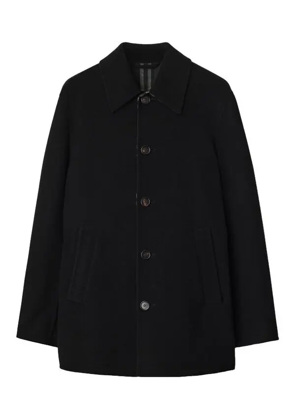 Burberry Short Wool Car Coat - Black