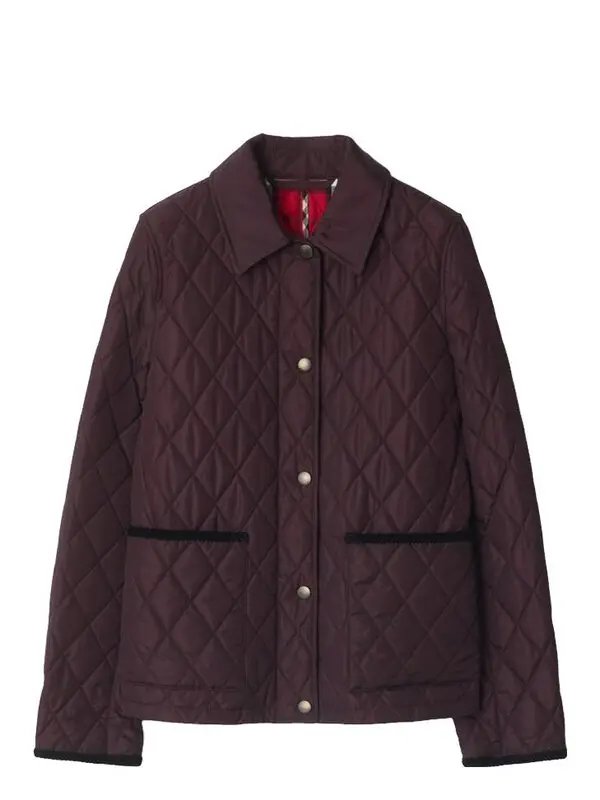 Burberry Nylon Quilted Jacket - Wine Red