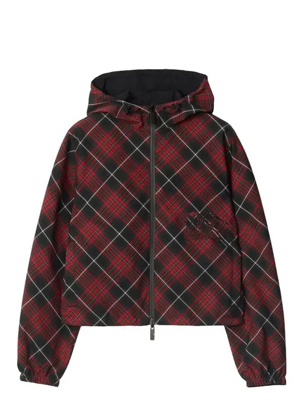 Burberry Reversible Check Hooded Jacket - Poppy Red