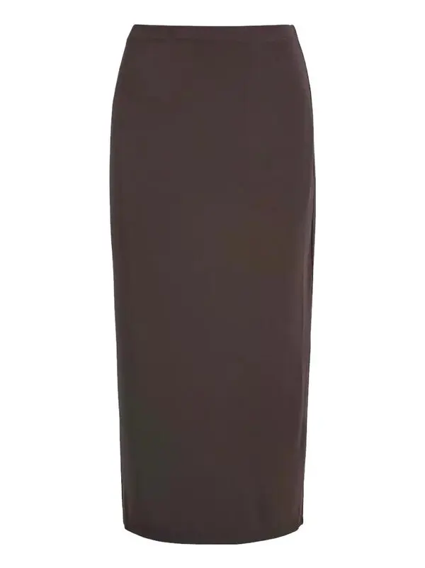 Good American Jersey Midi Skirt - Brown