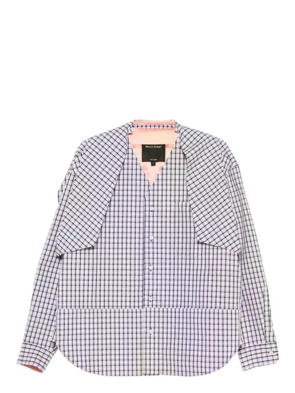 MERYLL ROGGE Check-pattern Long-sleeve Shirt - Pink