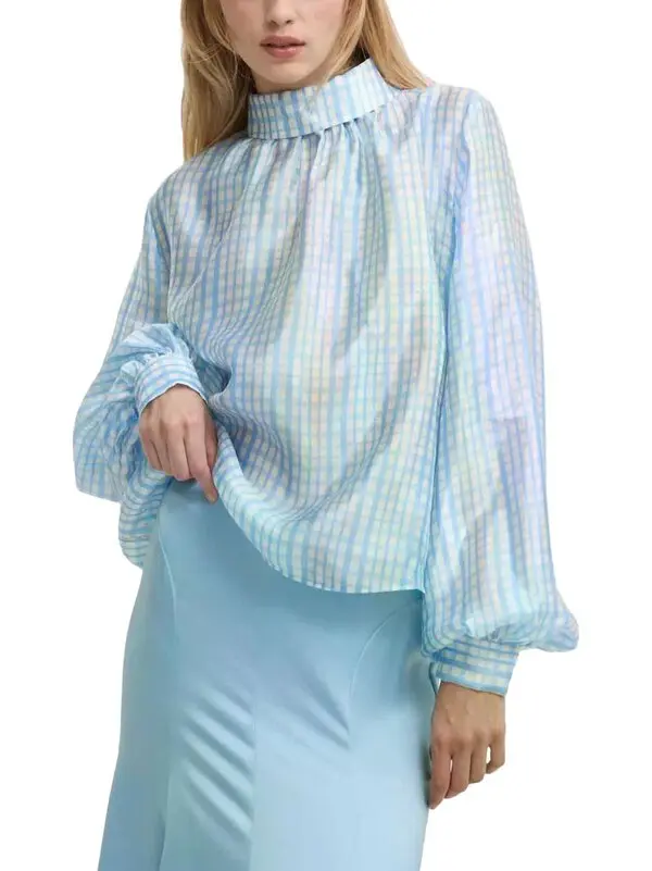 Stine Goya Check-pattern Blouse - Blue