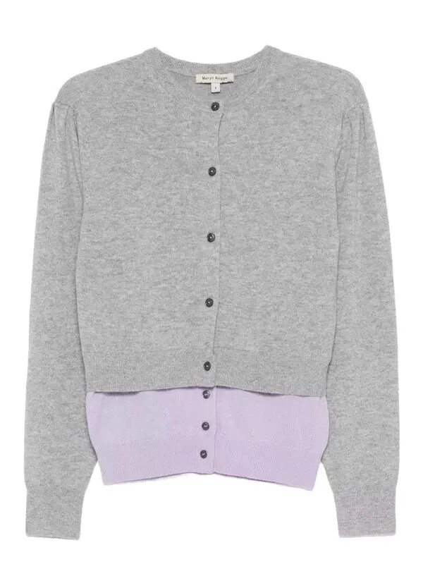 MERYLL ROGGE Buttoned Layered Cardigan - Grey