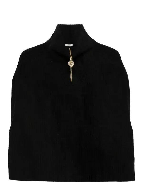 JOSEPH Raffet Half-zip Sweater - Black