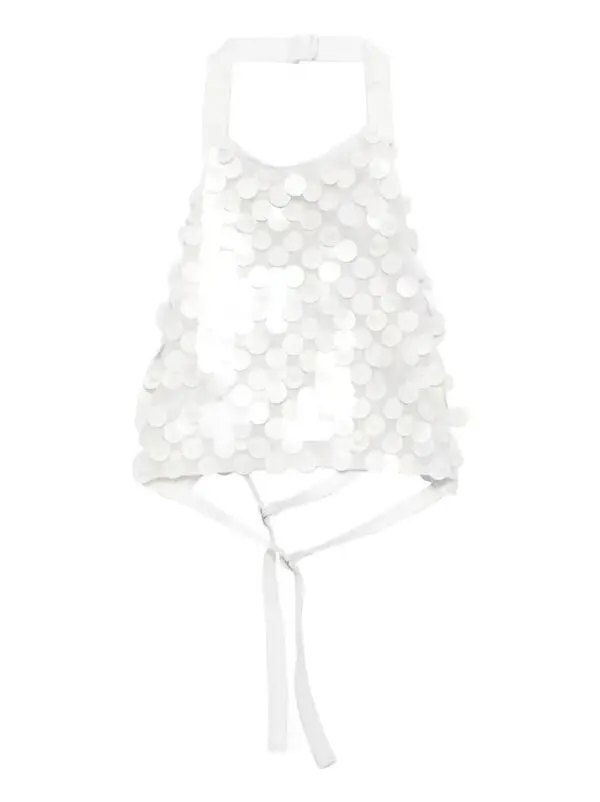 P.a.r.o.s.h Sequin-appliqué Top - White