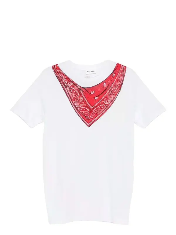 P.a.r.o.s.h Bandana V-neck T-shirt - White