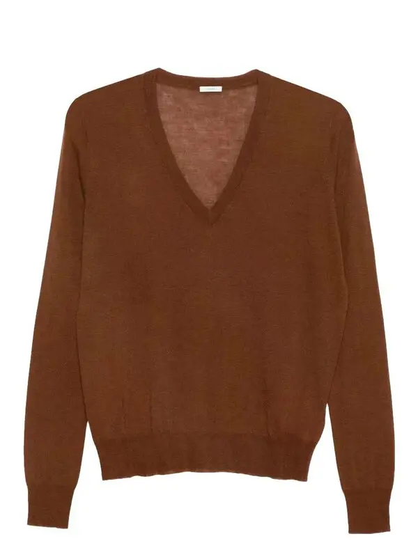 JOSEPH V-neck Cashmere Sweater - Brown