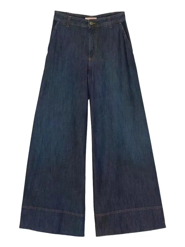 TWINSET Wide-leg Cotton Jeans - Blue