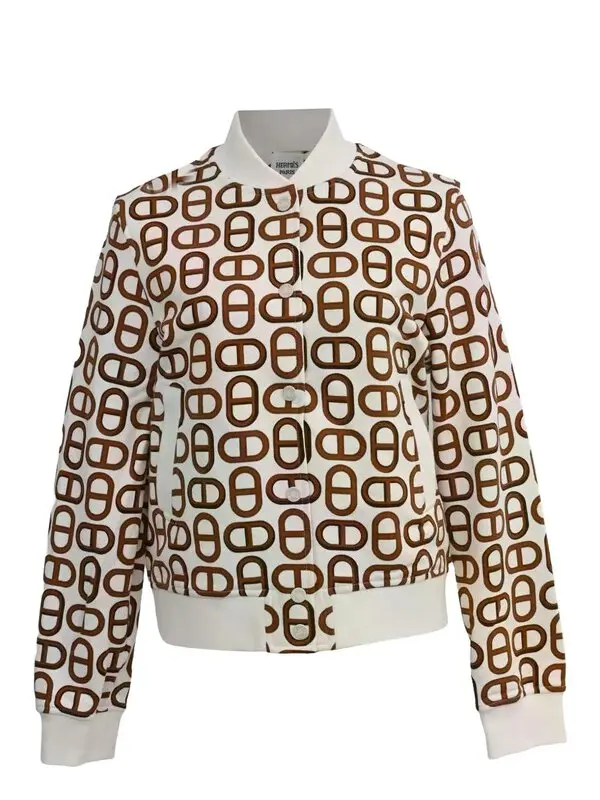 Hermès Printed Bomber Jacket - White