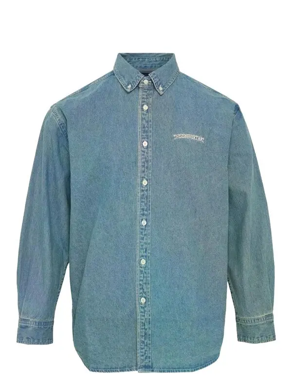 THISISNEVERTHAT Long-sleeve Denim Shirt - Blue