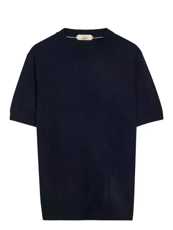 AURELIEN Fine-knit T-shirt - Blue