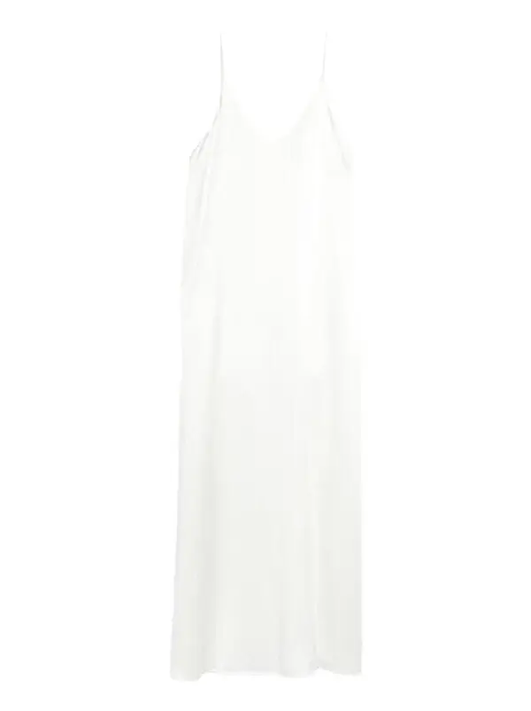 LISA YANG V-neck Strap Midi Dress - White