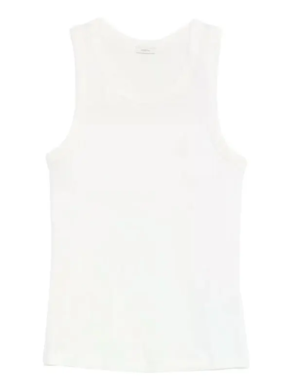 JOSEPH Yeux Ribbed Tank Top - White