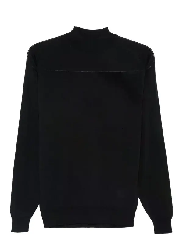 John Smedley High Neck Sweater - Black