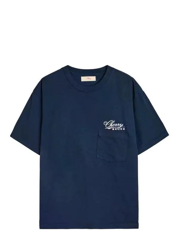CHERRY LA Embroidered T-shirt - Blue