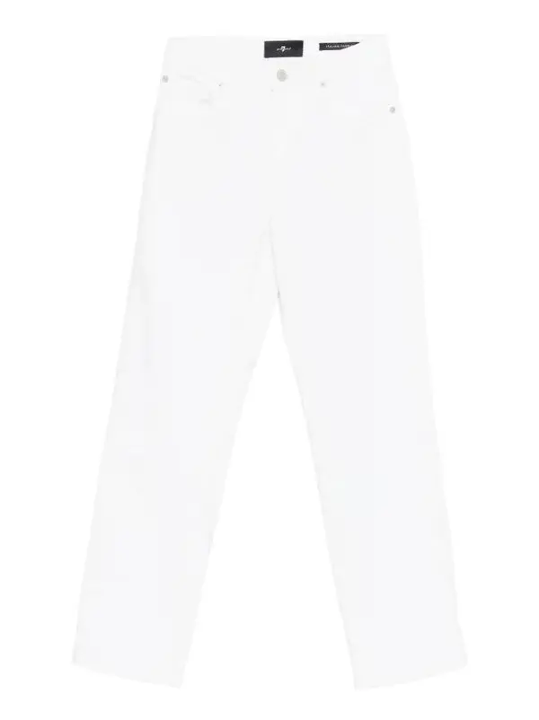 7 For All Mankind Calie Straight Leg Jeans - White
