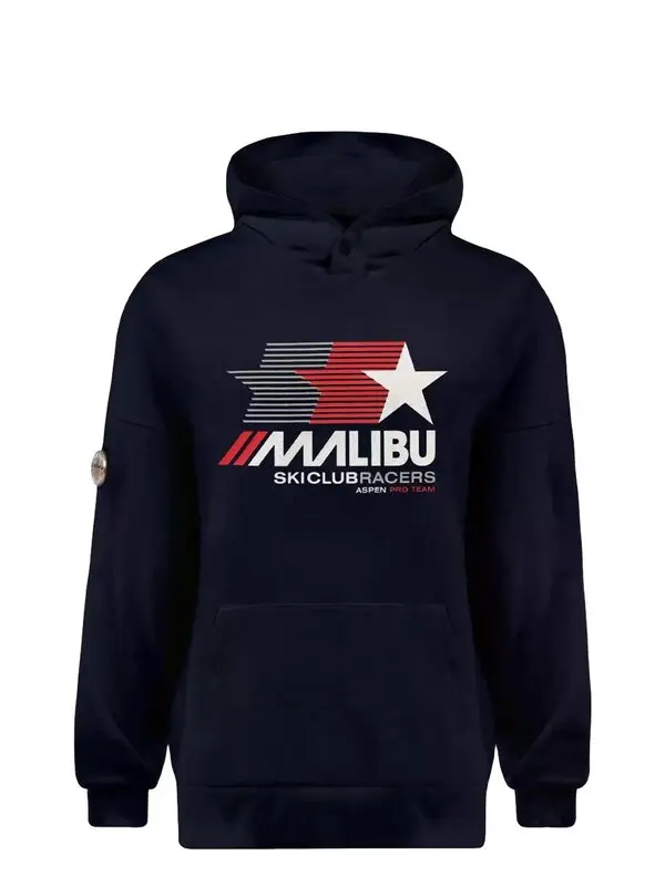 MALIBU Printed Racer Hoodie - Blue