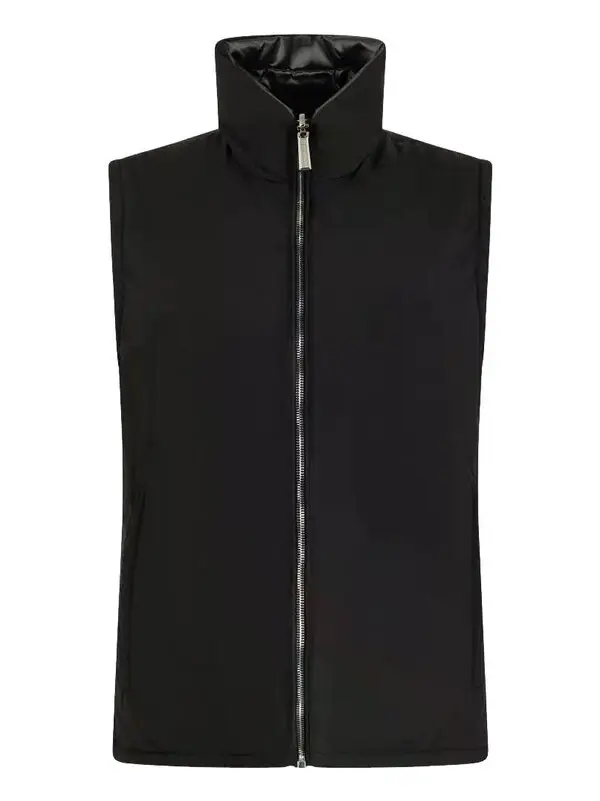 MOORER Zip-up Sleeveless Gilet - Black
